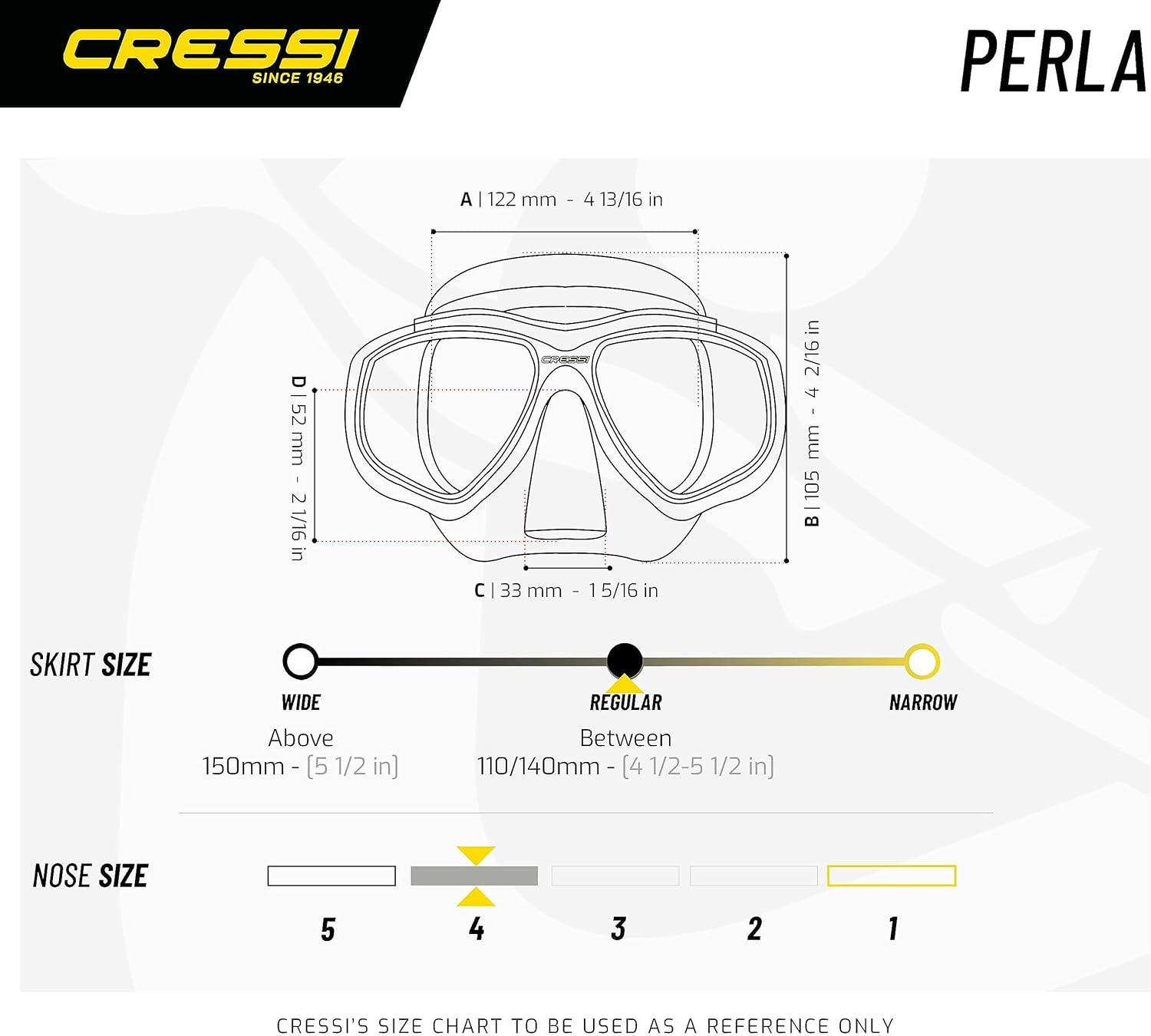 Cressi Perla Mask Mexico Snorkel Package(Black) - Cressi