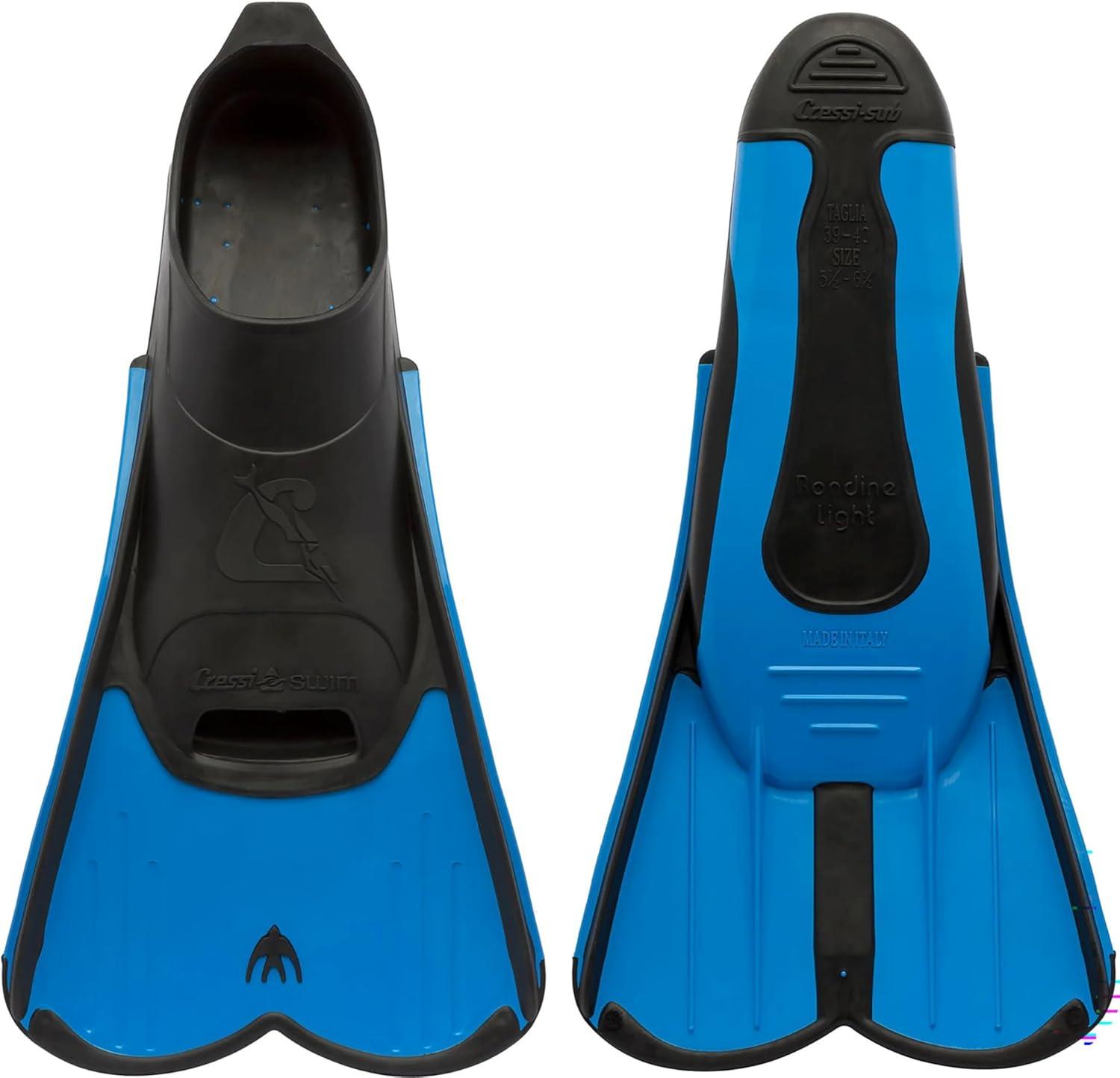 Cressi Short Full Foot Pocket Fins for Swimming or Training in the Pool ...