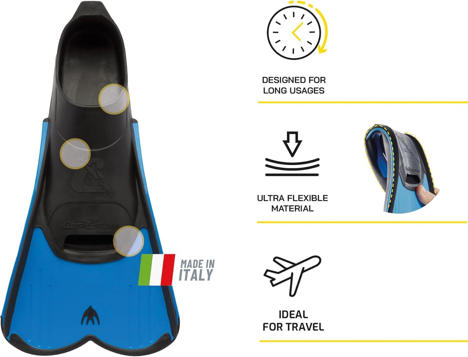 Cressi Short Full Foot Pocket Fins for Swimming or Training in the Pool ...