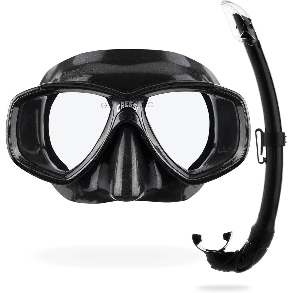 Cressi Perla Mask Mexico Snorkel Package(Black) - Cressi