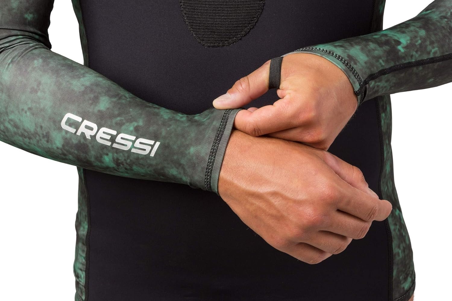 CRESSI Adult Camouflage Hooded Rash Guard – Neoprene Padded Chest ...